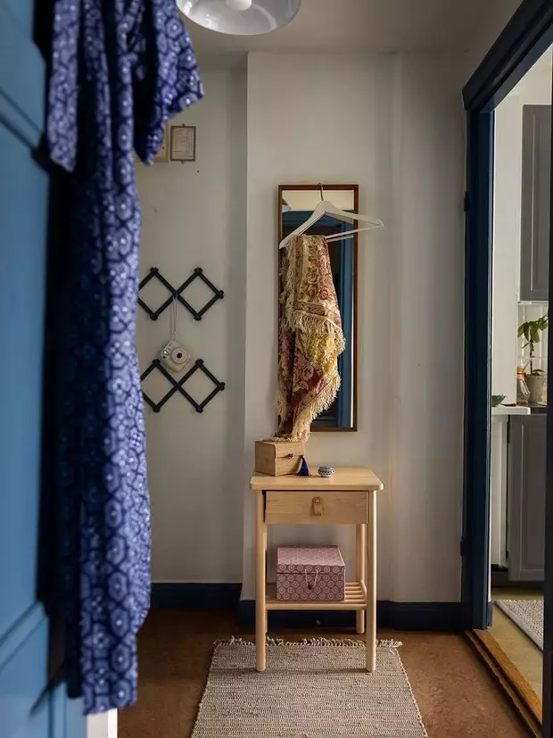 Foto: în stil, scandinav, apartament, sfaturi, alb, albastru, gri, 1 cameră, până la 40 de metri - fotografie