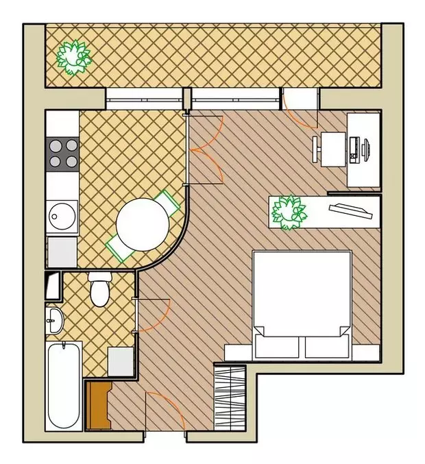 Fotoğraf: Stil, Apartman, Yeniden Yapılandırma, Ksenia Chupina, Bir Odalı Daire, Olga Bondar, Maxim Panin, Irina Fefelova, Nikolai Tvovdov, P-43, II-49, P-43, II-49, P-43, II-49, P-43, II-49 Nasıl Yapılır? 111M, ve-79 -99, P-44, Panel House, Block House, II-68 ve - 155, 1 oda, 40 metreye kadar, 40-60 metre, II-18, 1-511, I-507 - Fotoğraf