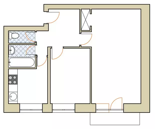 Argazkia: Plangintza Estiloa, Apartamentua, Etxeak eta Apartamentuak, Retevelopment, Khrushchev, 1-511 - argazkia