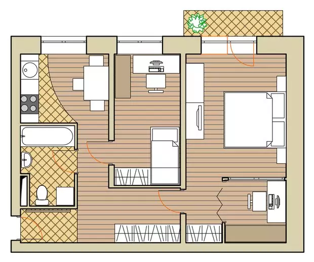 Argazkia: Plangintza Estiloa, Apartamentua, Etxeak eta Apartamentuak, Retevelopment, Khrushchev, 1-511 - argazkia