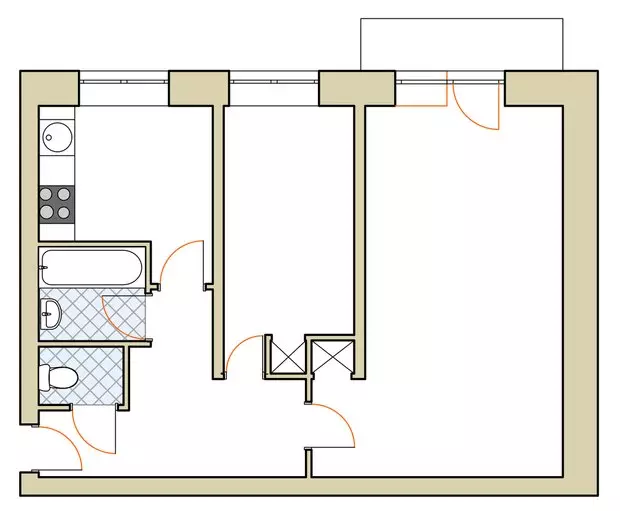 Argazkia: Plangintza Estiloa, Apartamentua, Etxeak eta Apartamentuak, Retevelopment, Khrushchev, 1-511 - argazkia