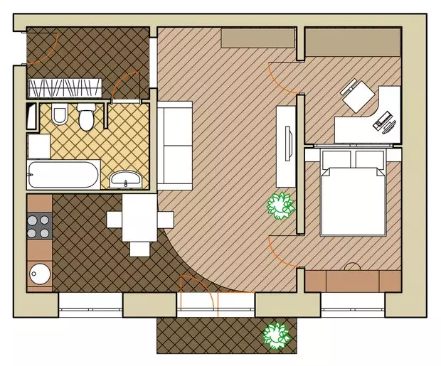 Argazkia: Plangintza Estiloa, Apartamentua, Etxeak eta Apartamentuak, Retevelopment, Khrushchev, 1-511 - argazkia