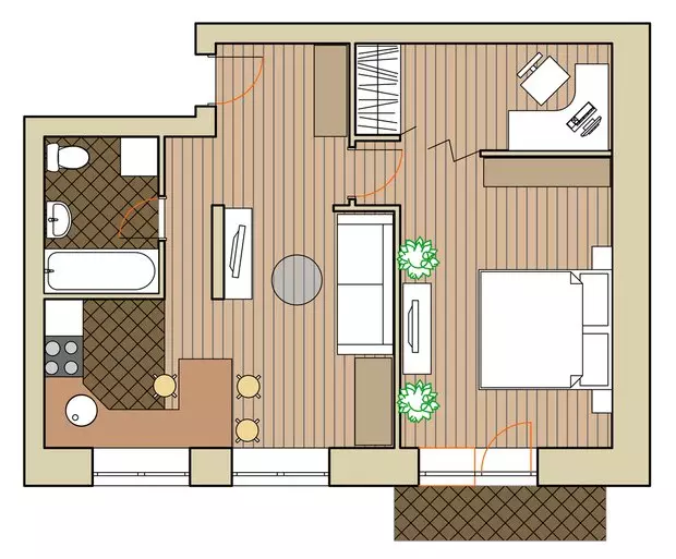 Argazkia: Plangintza Estiloa, Apartamentua, Etxeak eta Apartamentuak, Retevelopment, Khrushchev, 1-511 - argazkia