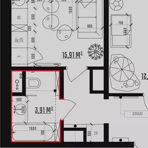 7 pinakamahusay na layout para sa maliliit na banyo 275212_1