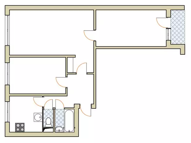 Foto: Planning yn styl, lyts appartemint, appartemint, huzen en apparteminten, werynrjochting, feroaring, II-49 - Foto