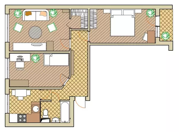 Mynd: Skipulags í stíl, lítill íbúð, íbúð, hús og íbúðir, redevelopment, breyting, II-49 - mynd