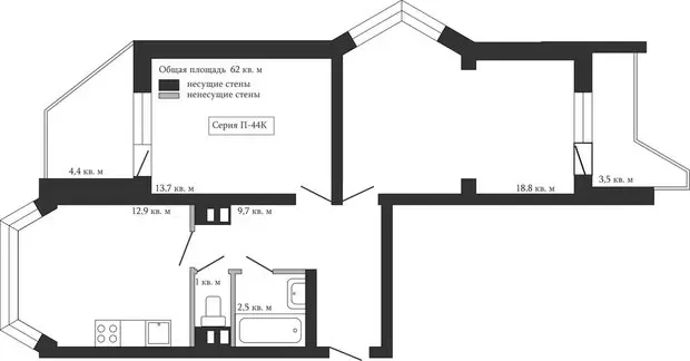 Foto: Planung in Stil, Badezimmer, Sanierung, Anastasia Kiseleva, P-44K, P-44 und-700A - Foto