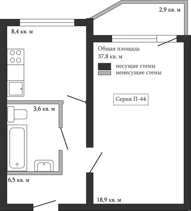 Foto: Planung in Stil, Badezimmer, Sanierung, Anastasia Kiseleva, P-44K, P-44 und-700A - Foto