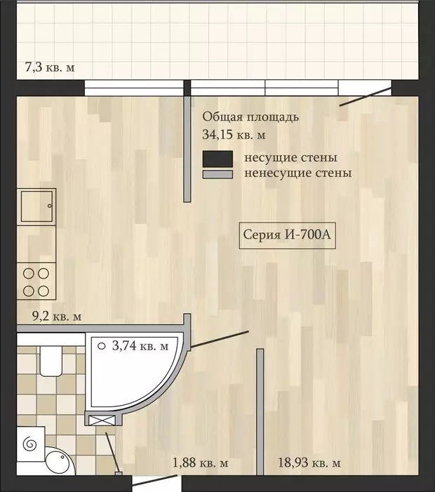 Foto: Planung in Stil, Badezimmer, Sanierung, Anastasia Kiseleva, P-44K, P-44 und-700A - Foto