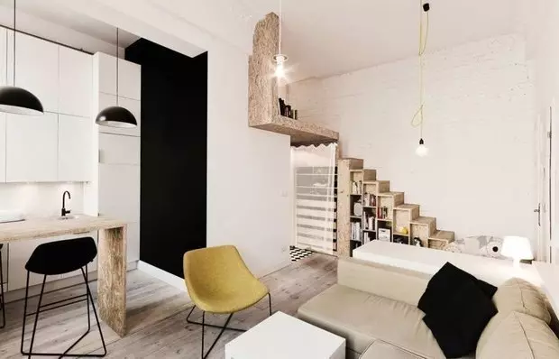 Foto: Woonkamer in Modern Style, Small Apartment, Guide, Encyclodpectia_Mallo-Barker - Foto