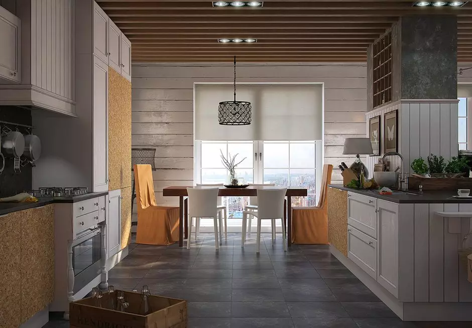 Foto: Bucătărie și sufragerie în stil modern, Decor interior, Apartament, Foscarini, Restaurare Hardware, Case și apartamente, IKEA, Proiect al săptămânii - Fotografie