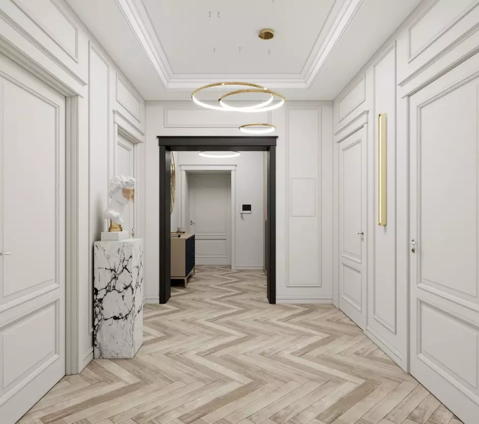 Photo: Hallway in the style of classic, modern, house, ariston, project of the week, 4 and more, more than 90 meters, Ufa, Isometrio, Dune 1 R - Photo