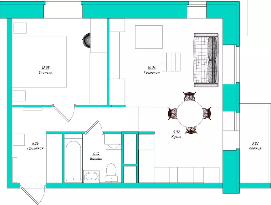 Photo: Planning sa Style, Scandinavian, Contemporary, Interior dekorasyon, Apartment, Axo Kahayag, dekorasyon, Furniture & Kahayag, White, Project sa Semana, Beige, Dulux, Gray, Ikea, Moscow Region, Kronotex, Gustavberg, Roca, Wolta, GRAHE, GIULIION, COSMO, Giunsa ang pagsangkap sa duha ka lawak, pag-ayo sa ekonomikanhon, Style Style sa Scandinavian, usa ka kwarto sa Styiran, Photo Ideya