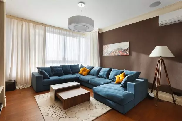 Foto: Ruang Tamu di Modern, Apartemen, Artemide, Boconcept, Calligari, Warna di Interior, Rumah dan Apartemen, St. Petersburg - Foto