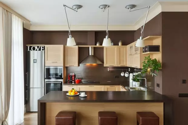 Foto: Ruang Dapur dan Makan dengan Gaya. Modern, Apartemen, Artemide, Boconcepcept, Calligari, Warna di Interior, Rumah dan Apartemen, St. Petersburg - Foto