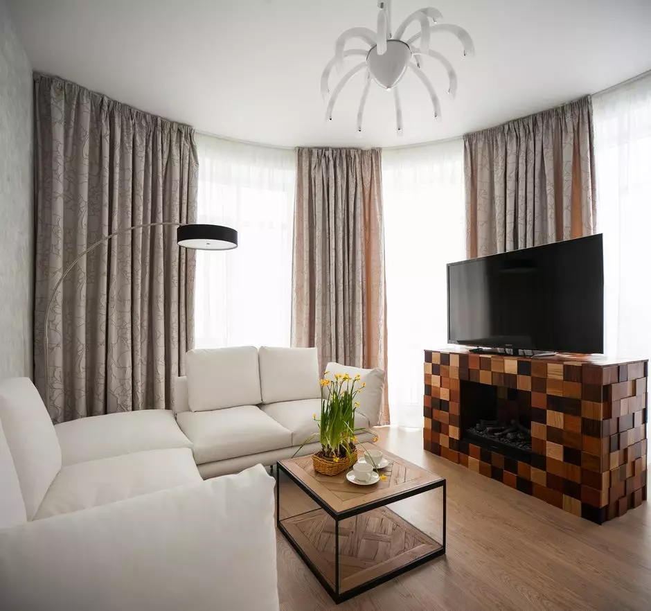 Foto: Kamar Living ing Gaya modern, eclectic, apartemen, Rusia, Rencana, SHECE, Minimalisme, Jambon, Jambon, Jambon, Shannon , Toto, Arezia, Johnson Jubin, Karman, Masha Marchenko - Photo