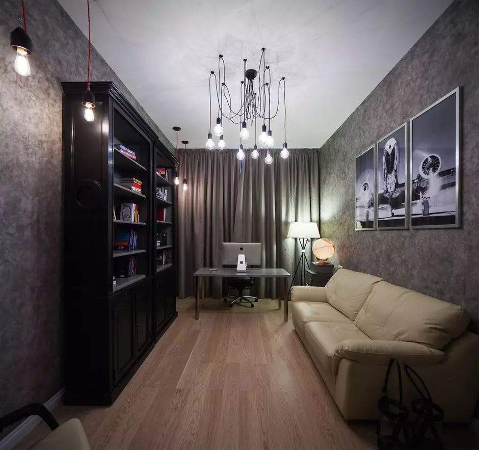 Foto: Kabinet ing Gaya Modern, eclectic, apartemen, Rusia, Rencana, sme minggu, tinkalisme, jambon, jambon, Ele, Boen, Shannon, Toto, Arezia, Johnson Jubin, Karman, Masha Marchenko - Foto