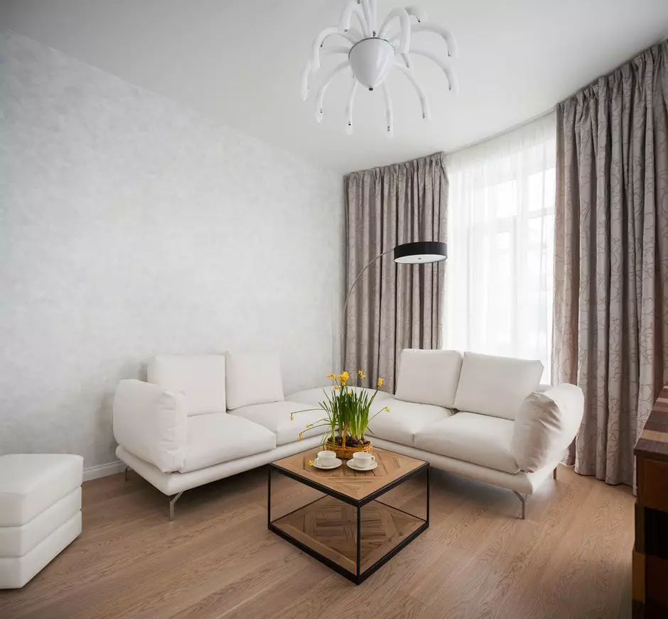 Foto: Kamar Living ing Gaya modern, eclectic, apartemen, Rusia, Rencana, SHECE, Minimalisme, Jambon, Jambon, Jambon, Shannon , Toto, Arezia, Johnson Jubin, Karman, Masha Marchenko - Photo