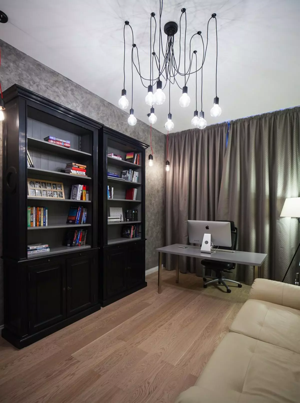 Foto: Kabinet ing Gaya Modern, eclectic, apartemen, Rusia, Rencana, sme minggu, tinkalisme, jambon, jambon, Ele, Boen, Shannon, Toto, Arezia, Johnson Jubin, Karman, Masha Marchenko - Foto