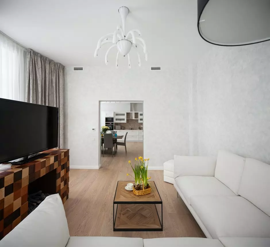 Foto: Kamar Living ing Gaya modern, eclectic, apartemen, Rusia, Rencana, SHECE, Minimalisme, Jambon, Jambon, Jambon, Shannon , Toto, Arezia, Johnson Jubin, Karman, Masha Marchenko - Photo