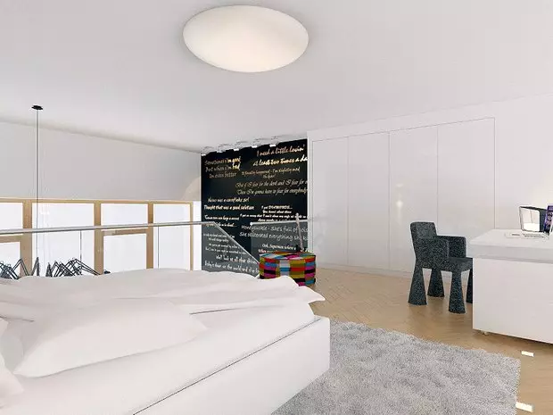 Foto: Kamar Tidur Gaya Loteng, Modern, Dekorasi Interior, Apartemen, Artemide, Lampu Axo, Moooi, Rumah dan Apartemen, Proyek Minggu - Foto