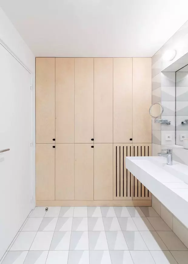 Argazkia: Bainugela estilo minimalismoa, modernoa, barruko dekorazioa, apartamentua, Frantzia, Paris, 4 eta gehiago, 90 metro baino gehiago - argazkia