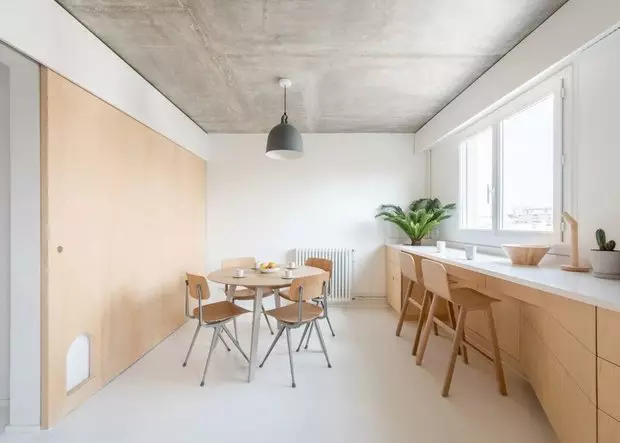 Foto: Kök och matsal i minimalism, modern, inredning, lägenhet, Frankrike, Paris, 4 eller mer, mer än 90 meter - Foto