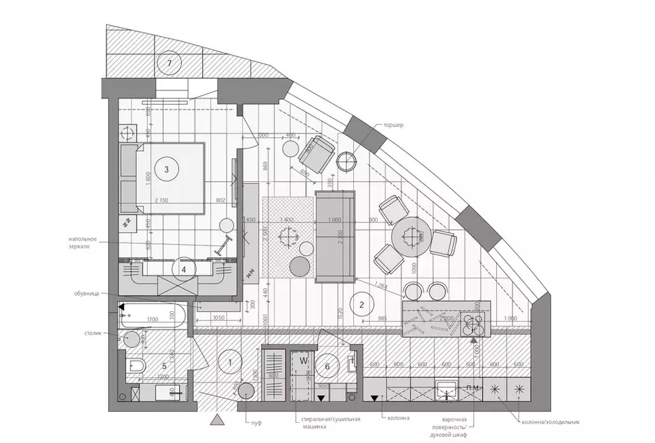 Foto: Planering i stil, klassisk, modern, lägenhet, vecka, Novosibirsk, 2 rum, 40-60 meter, Alexander Protasova - Foto