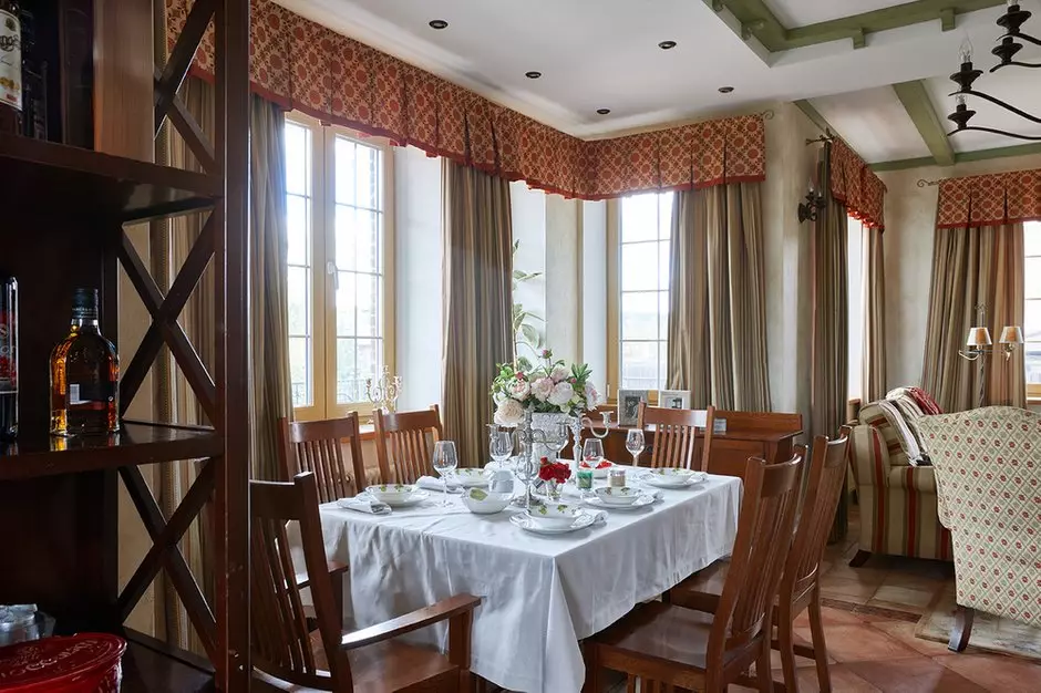 Larawan: Kusina at dining room sa Provence and Country Style, House, Project of the Week, Rehiyon ng Moscow, House and Cottage, Moscow Region, 4 at higit pa, Higit sa 90 metro, Elena Zorina - Larawan