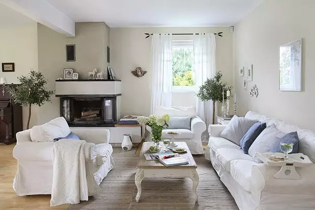 صورة فوتوغرافية: Living Room في بروفانس و النمط الريفي، ديكور داخلي، منزل، كوخ، بولندا، منزل وكوخ - صور