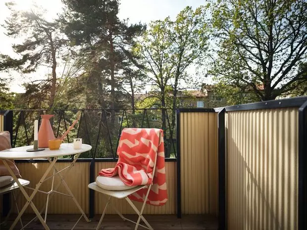 Photo: balcon de style scandinave, décor intérieur, Suède, Stockholm - Photo