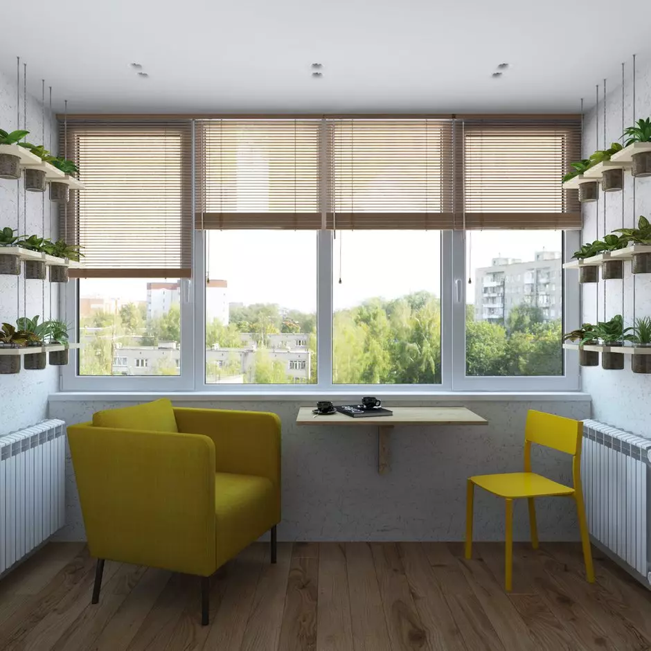 Foto: Varanda estilo escandinavo, apartamento, branco, projeto da semana, amarelo, julia chernova, smolensk, muitos Ikea, novo edifício, casa monolítica, 2 quartos, 60-90 metros - Fotografia