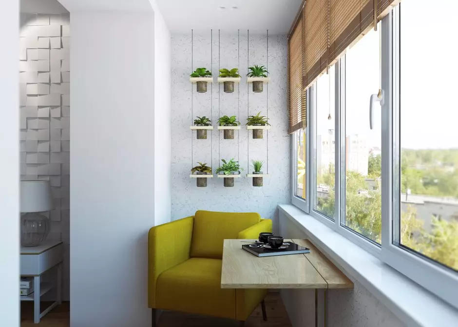 Foto: Varanda estilo escandinavo, apartamento, branco, projeto da semana, amarelo, julia chernova, smolensk, muitos Ikea, novo edifício, casa monolítica, 2 quartos, 60-90 metros - Fotografia