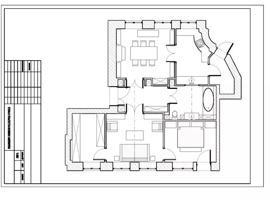 Foto: Planering i stil, modern, eklektisk, lägenhet, vit, projektvecka, Moskva, Anastasia Komarova, gammal fond, tegelhus, 4 och mer, 60-90 meter - Foto