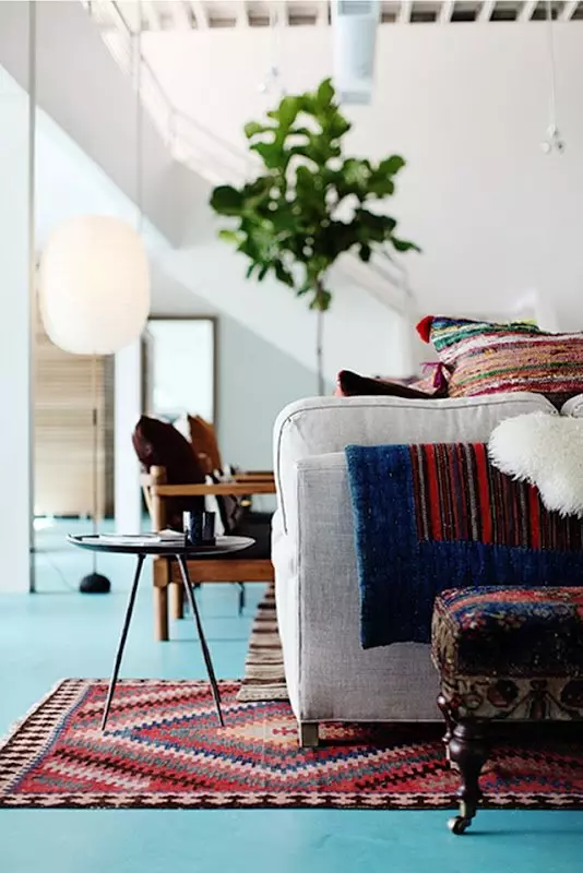 Photo: Living room in Scandinavian style, modern, interior decor, color in the interior, industry, news, market, carpet - Photo