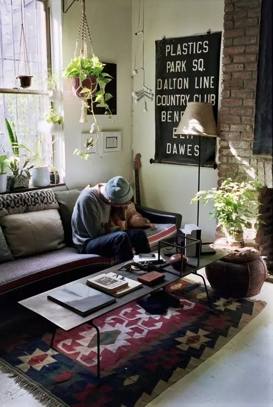 Photo: Living room in Provence and Country style, Loft, modern, interior decor, color in the interior, industry, news, market, carpet - Photo