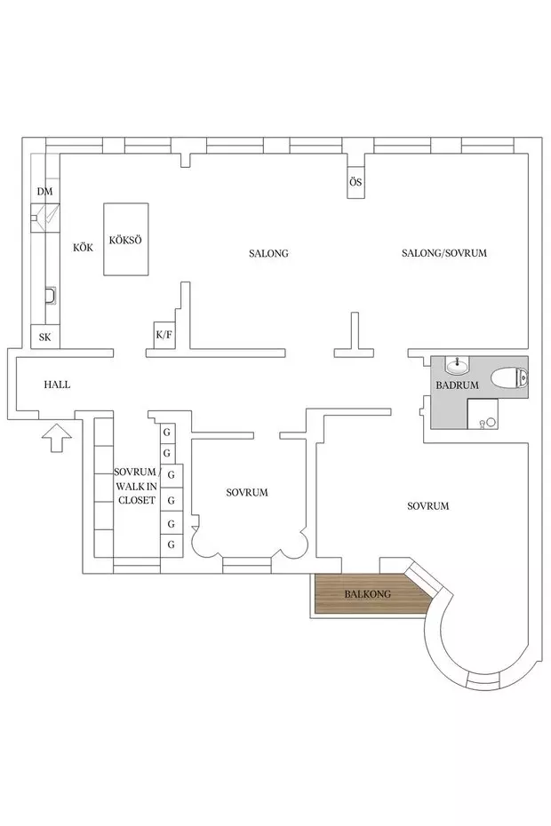 Nuotrauka: Planavimas stiliaus, Skandinavijos, interjero dekoro, butas, Švedija, baldai ir šviesos, Skandinavijos interjeras, Apšvietimas bute, kaip pasirinkti apšvietimo kambarį, 3 kambariai, daugiau nei 90 metrų - nuotrauka