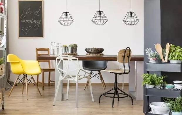 Photo: Kitchen da kuma cin abinci dakin a cikin style of Scandinavian, tips, trends, encyclopedia_interr, trends 2019 - Photo