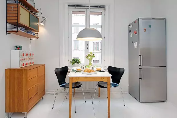 Foto: cucina e sala da pranzo in stile loft, interni della stanza, elettrodomestici - foto