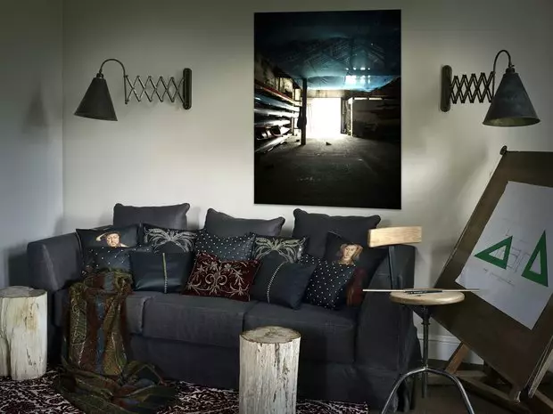 Foto: Living keamer yn Provence en Lân, Skandinavyske, Modern, Pleatsilen, Sektor, yndustry, nijs, minimalisme, Fabric, ZARE, Rustic, Prints, Plakwurk - Foto