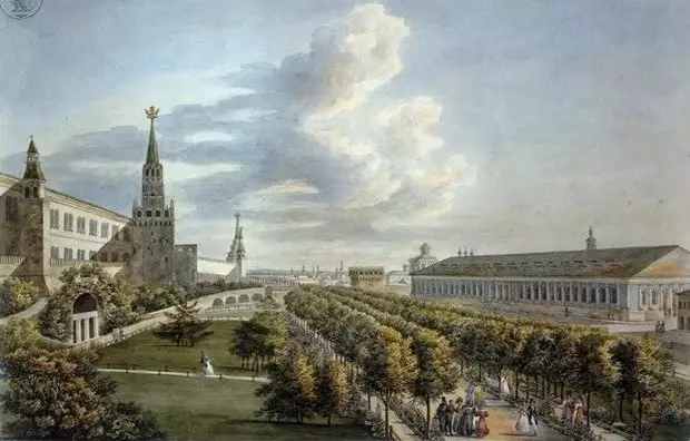 Auguste-Antoine Cadol. Manege ja Kremlin puutarha. 1823-1824