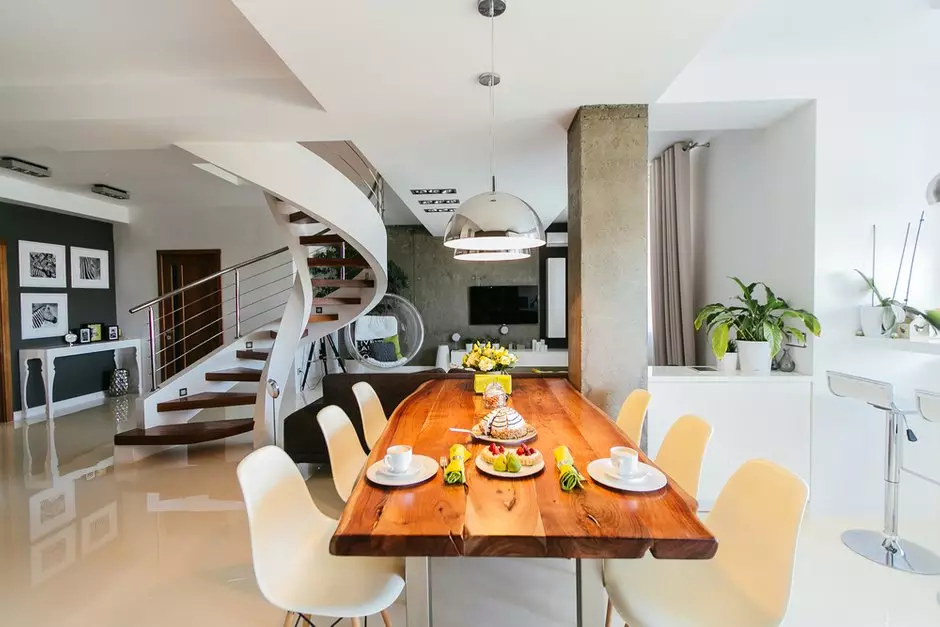 Foto: Kamar Tipe lan Makan ing Modern, Tip, Desain Khaki, Tatyana Petrov, Gagasan Interior - Foto