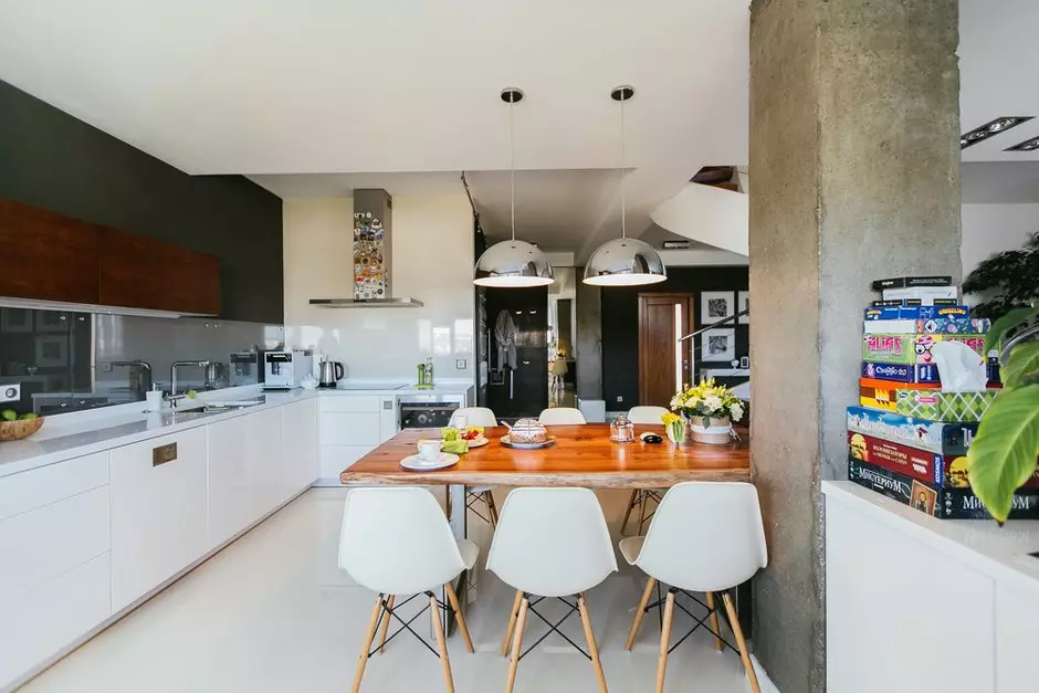 Foto: Kamar Tipe lan Makan ing Modern, Tip, Desain Khaki, Tatyana Petrov, Gagasan Interior - Foto