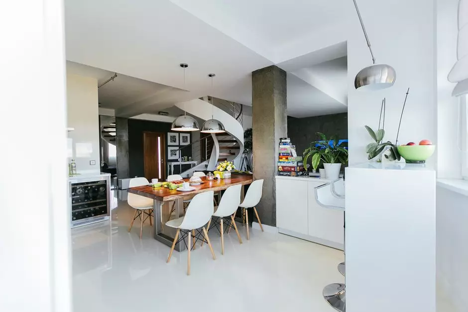 Foto: Kamar Tipe lan Makan ing Modern, Tip, Desain Khaki, Tatyana Petrov, Gagasan Interior - Foto