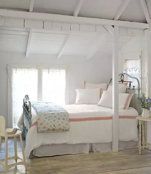 Foto: Slaapkamer in Provence en landelijke stijl, interieur, huis, huis en cottage, hoe maak je een klein huis - foto