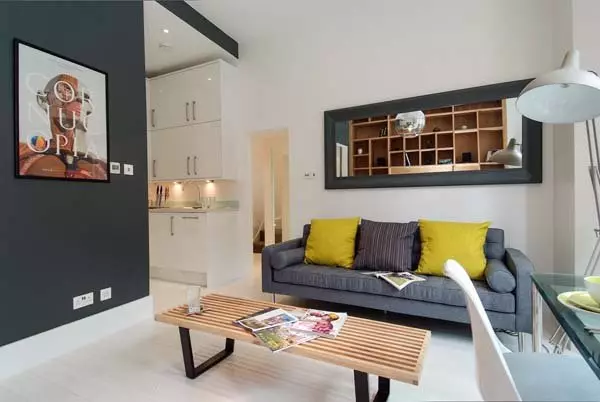 Photo: Living room in modern style, interior decor, small apartment, apartment, houses and apartments, London, apartments - Photo