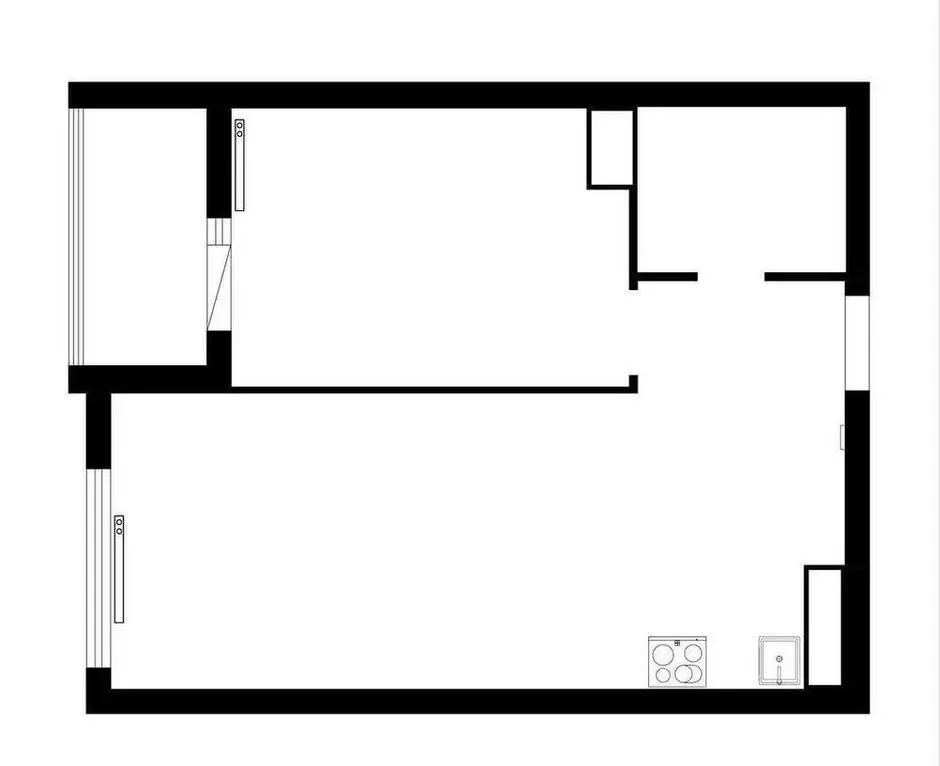 Foto: perencanaan dalam gaya, apartemen, pembangunan kembali, gigi nikita, rumah monolitik, 1 kamar, 40-60 meter, lingkungan perencanaan, LCD