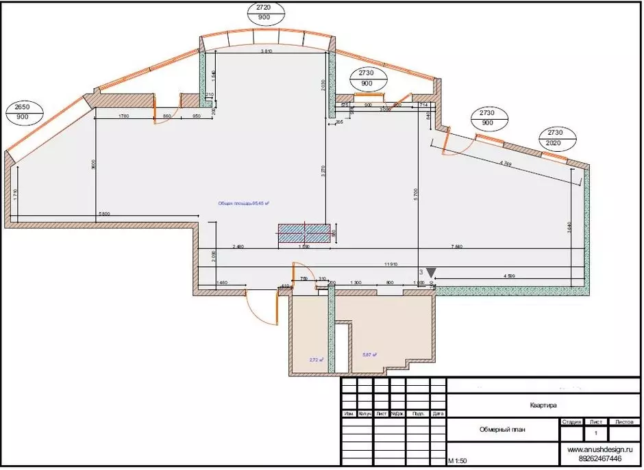 Zrkadlové dlaždice, tehlové a patchwork Tapety: Apartmán v Khimki 279838_18