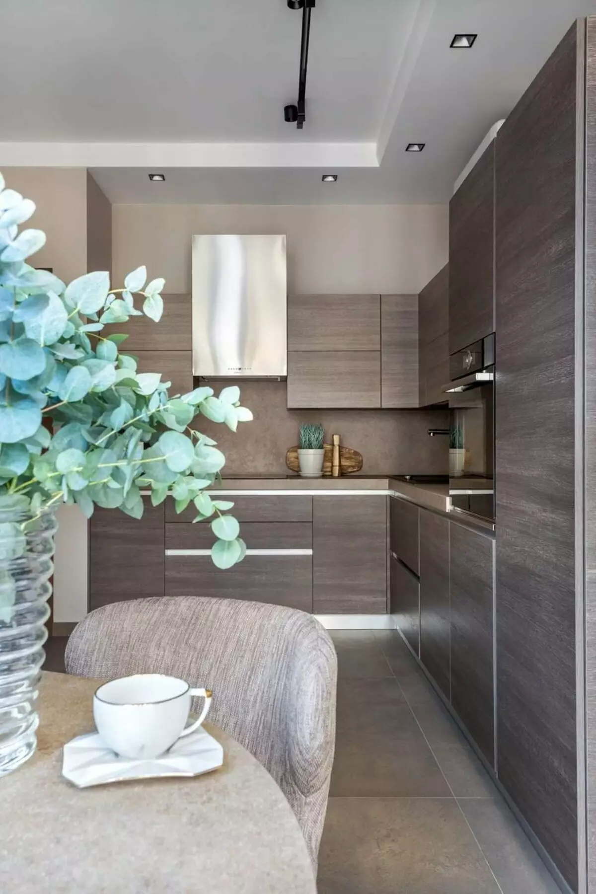 Foto: Ruang dapur dan ruang makan dengan gaya modern, apartemen, proyek minggu ini, Moskow, rumah monolitik, 4 atau lebih, lebih dari 90 meter, Elena Bodrov, Anton Lichtarovich - Foto