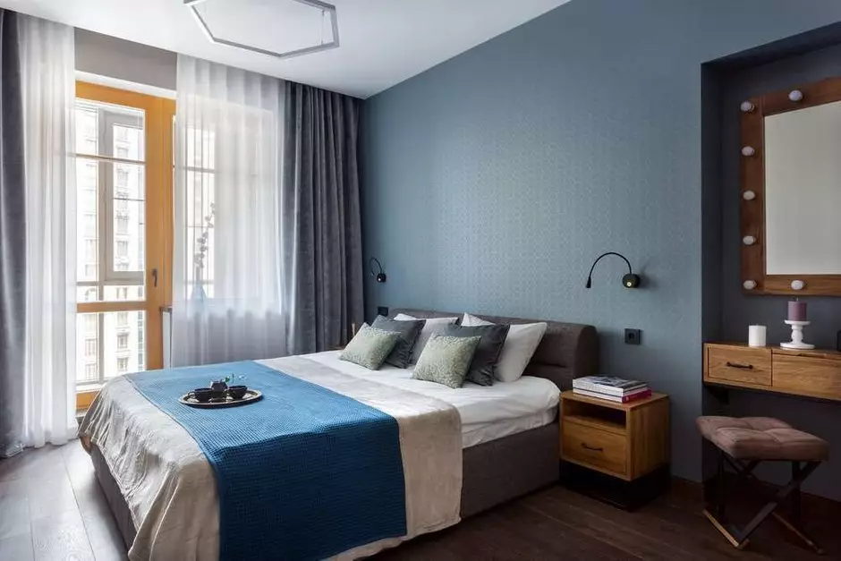 Foto: kamar tidur dengan gaya modern, apartemen, proyek minggu ini, Moskow, rumah monolitik, 4 dan lebih, lebih dari 90 meter, Elena Bodrov, Anton Likhatarovich - Foto